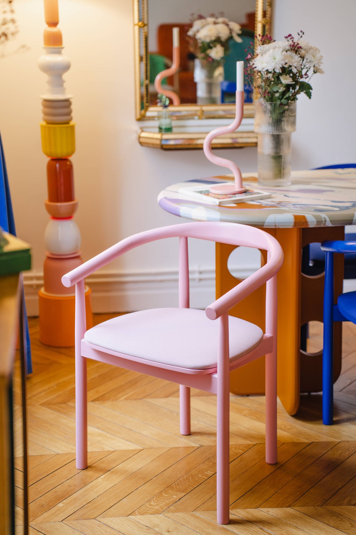 Chaise Contour Rose | Colortherapis